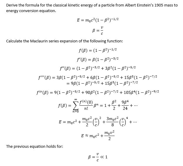 Blog Entry of Saturday, March 19, 2022 – Derivation of the Classical ...