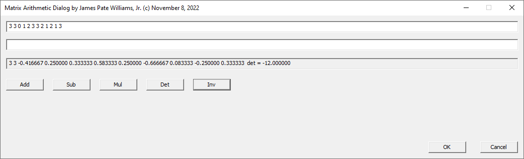 Win32 C Double Precision Matrix Operations Including Finding The 4678